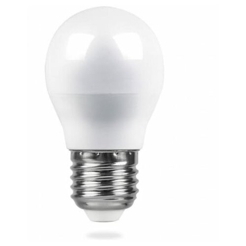 Лампа светодиодная LED 5вт Е27 белый шар (LB-38) | код 25405 | FERON (60шт. в упак.)