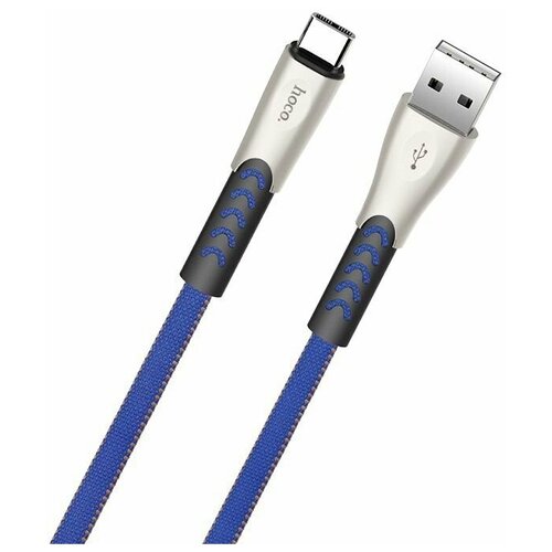 Дата-кабель Hoco U48 USB-MicroUSB, 1.2 м, синий