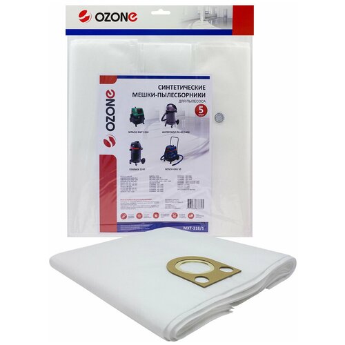 Мешки-пылесборники Ozone синтетические 5 шт для пылесоса ELITECH ПС 1260А