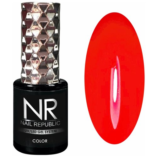 Nail Republic гель-лак для ногтей Color, 10 мл, 10 г, 236 люминисцентный красный