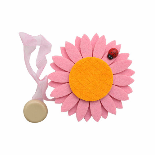 Клипса-магнит из фетра для штор 'ромашка' Astra&Craft, 0368-0127, 2 шт (упак), А551 бледно-розовый