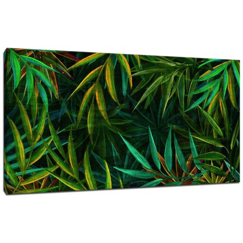 Картина Уютная стена "Яркие листья тростника" 120х60 см