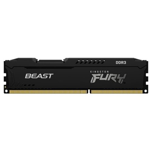 Модуль памяти Kingston DDR3 4Gb 1866MHz Fury Beast (KF318C10BB/4) черный