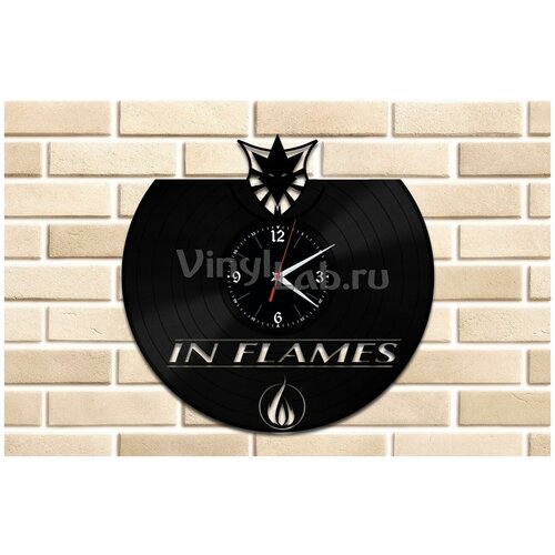 In Flames — часы из виниловой пластинки (c) VinylLab