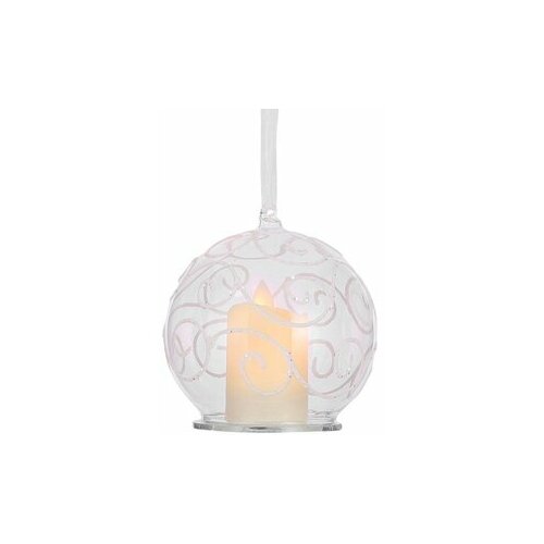 Edelman Светящийся шар с композицией Свеча Cozy Flame 10 см, на батарейках 1088131