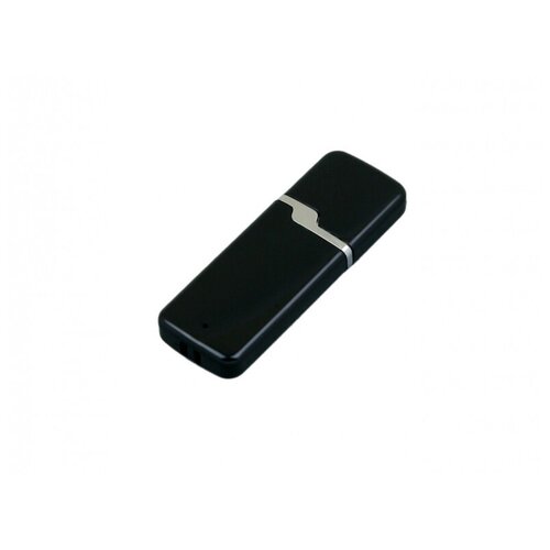 Промо флешка пластиковая с оригинальным колпачком (64 Гб / GB USB 2.0 Черный/Black 004 Необычная простая доступная по низкой цене с гарантией)