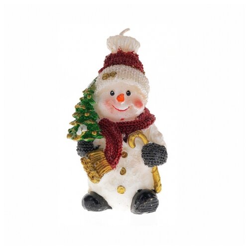 Свеча Snowmen Снеговик с елочкой, 7*5,5*11,5 см (Е80942)