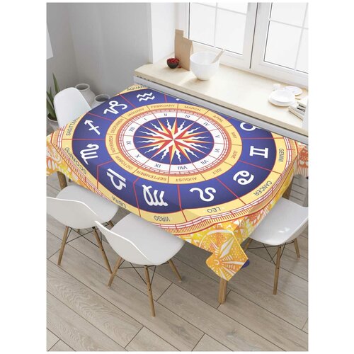 Скатерть прямоугольная JoyArty на кухонный стол "Знаки зодиака" из оксфорда, 120x145 см