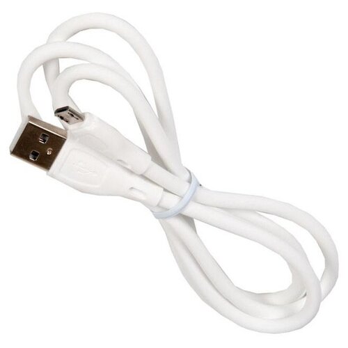 Cable / Кабель USB HOCO X61 Ultimate silicone для Micro USB, 2.4 A, длина 1.0 м, белый