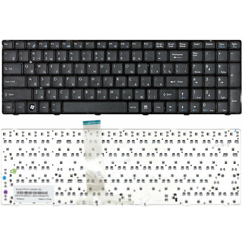 Клавиатура для ноутбука MSI FR610 черная с рамкой