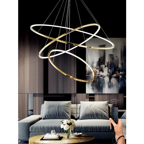 Светодиодная люстра подвесная VertexHome VER-6257/4+6+8 стиль модерн, на кухню, в детскую, в спальню, в гостиную с пультом управления