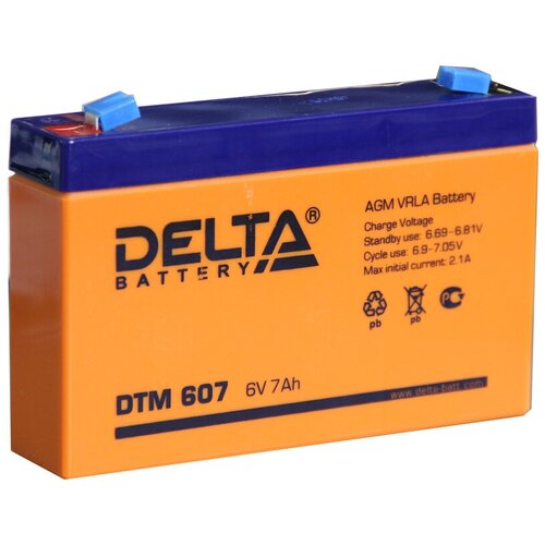 Аккумулятор ИБП 6 В 7 А/ч п. п. Delta DTM AGM 151 х 34 х 100 DTM607