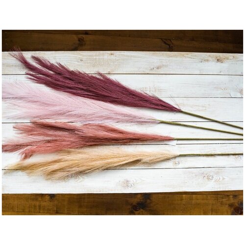 Декоративная ветка воздушные перья, пурпурная, 100 см, EDG