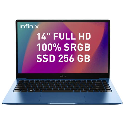 14" Ноутбук Infinix Inbook X2 1920x1080, Intel Core i5 1155G7 2.5 ГГц, RAM 8 ГБ, DDR4, SSD 512 ГБ, Intel Iris Xe Graphics, Windows 11 Home, синий