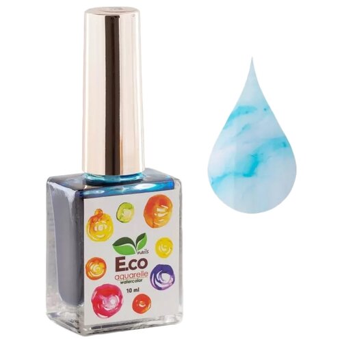 E.co nails краска для акварельного дизайна Nails Water Color, 9 мл