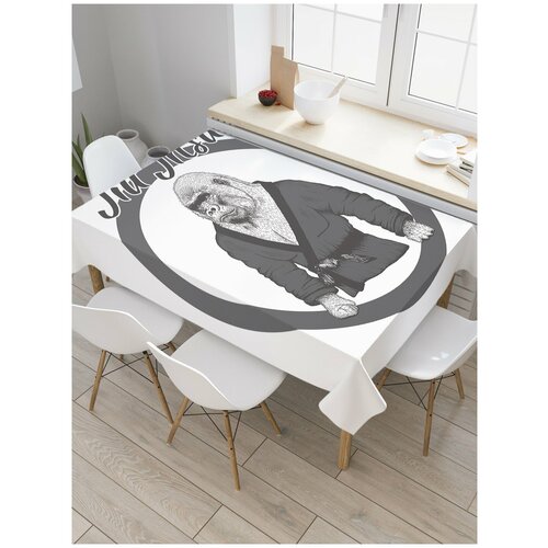Скатерть прямоугольная JoyArty на кухонный стол "Мастер джиу-джицу" из оксфорда, 180x145 см