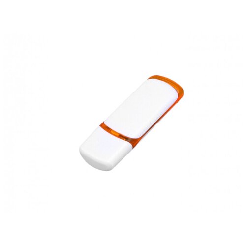 Промо флешка пластиковая с цветными вставками (64 Гб / GB USB 2.0 Оранжевый/Orange 003 флэш накопитель USBSOUVENIR 235)