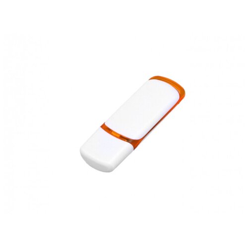 Промо флешка пластиковая с цветными вставками (32 Гб / GB USB 2.0 Оранжевый/Orange 003 Модель 186)