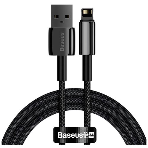 Кабель Baseus Tungsten Gold Fast Charging Data Cable USB to Lightning 2.4A 2m Black (CALWJ-A01)