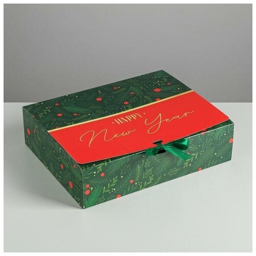Складная коробка подарочная "С новым годом", 31 х 24,5 х 9 см