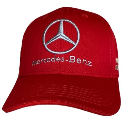 Бейсболка бини Mercedes-Benz Бейсболка Мерседес Кепка Mersedes, размер 55-58, красный
