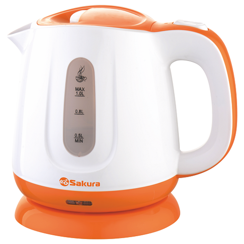 Чайник Sakura SA-2347, белый/оранжевый
