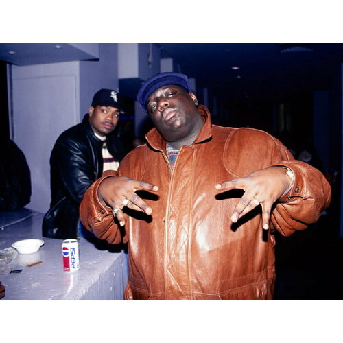 Плакат, постер на холсте The Notorious B. I. G/Бигги/музыкальные/поп исполнитель/артист/поп-звезда/группа. Размер 42 на 60 см