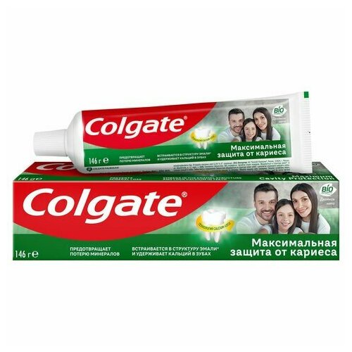 Зубная паста 100 мл COLGATE "Двойная мята", защита от кариеса, с фторидом и кальцием, 7891024149027 609059