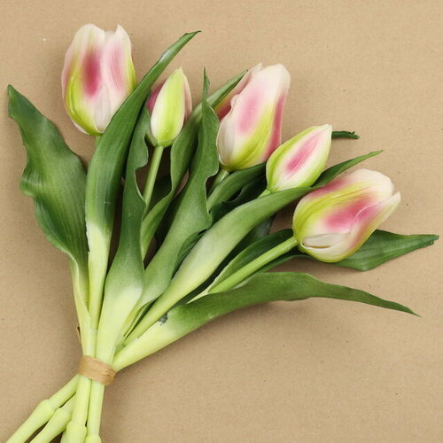 EDG Силиконовые цветы Тюльпаны Piccola Ragazza 5 шт, 28 см розовые 216003,53