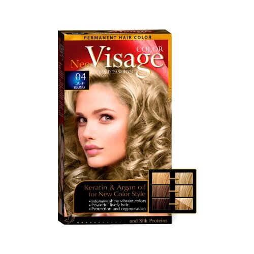 COLOR Visage Стойкая крем-краска для волос, 04 Светло-русый / Light Blond, 50 мл