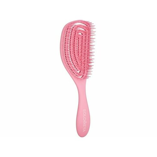 Расческа для сухих и влажных волос с ароматом клубники Solomeya Wet Detangler Brush Oval Strawberry