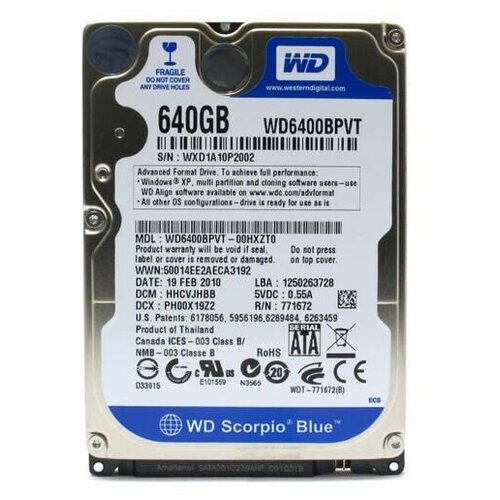 Western Digital WD Scorpio Blue 640 GB WD6400BPVT