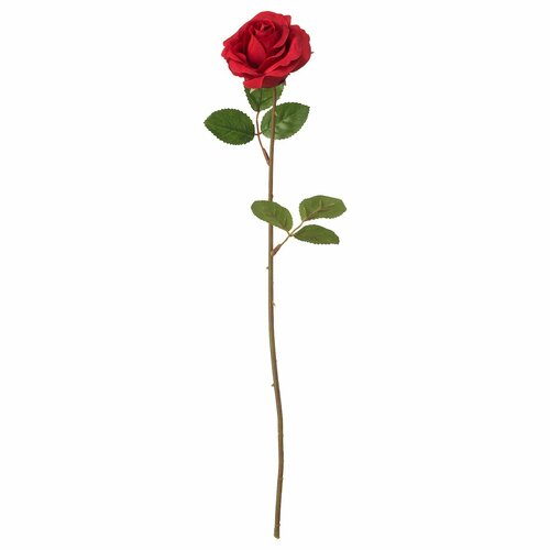 Цветок искусственный икеа смикка (IKEA SMYCKA), 52 см, роза, красный