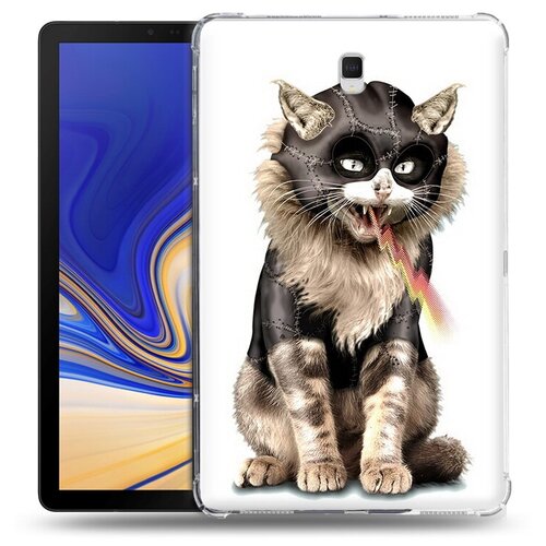 Чехол задняя-панель-накладка-бампер MyPads дьяволский кот для Samsung Galaxy Tab S4 10.5 SM-T830/T835 противоударный