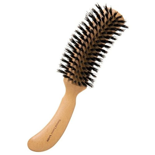 Массажная щетка для волос со 100% натуральной щетиной дикого кабана 20,9*6*3,2 см, NL-1400, VESS