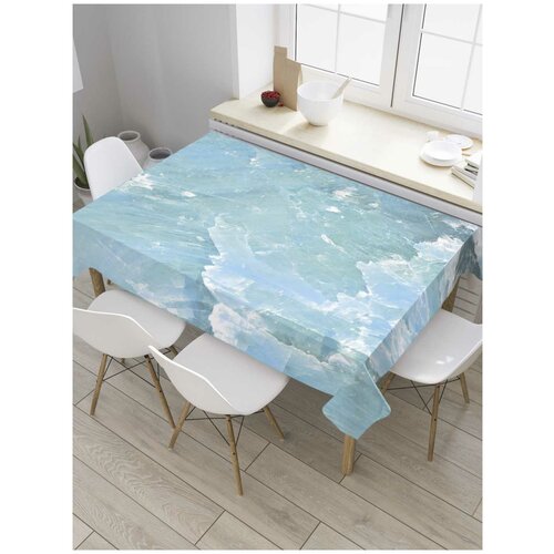 Скатерть прямоугольная JoyArty на кухонный стол "Прозрачный лед" из оксфорда, 120x145 см