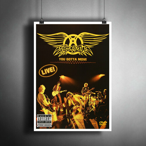 Постер плакат для интерьера "Музыка: Американская хард-рок группа Aerosmith. Группа Аэросмит" / Декор дома, офиса, комнаты, квартиры A3 (297 x 420 мм)