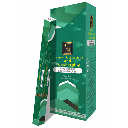 HEAVY CLEANING AND DISCHARGING Premium Incense Sticks, Zed Black (интенсивная очистка И разгрузка премиум благовония палочки, Зед Блэк), уп. 8 палочек.