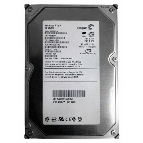 Жесткий диск Seagate 9W4006 20Gb 7200 IDE 3.5" HDD