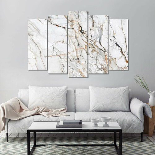 Модульная картина/Модульная картина на холсте/Модульная картина в подарок/серый мрамор люкс-gray marble luxury 125х85