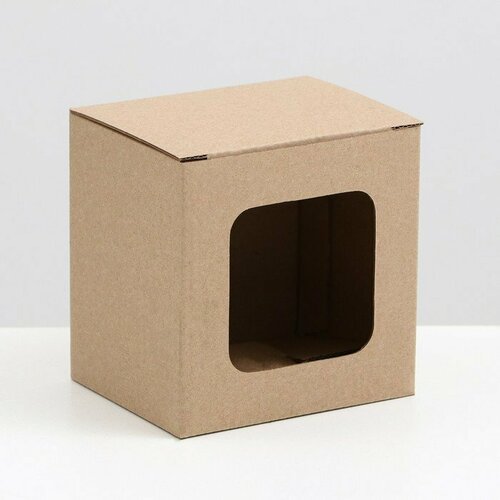 Коробка под кружку, с окном, 12 х 9,5 х 12 см (комплект из 50 шт)