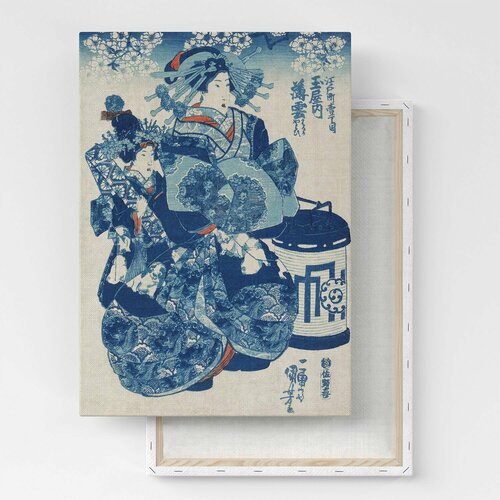 Картина на холсте, репродукция / Утагава Куниёси - Tamaya uchi Usugumo / Размер 60 x 80 см