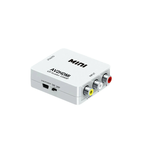 Конвертер-переходник 3RCA - HDMI (RCA in, HDMI out) USB кабель питания, белый