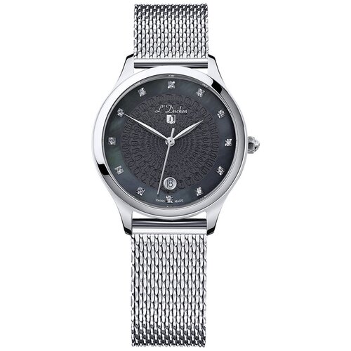Наручные часы L'Duchen Grace 72161, черный, серебряный