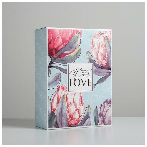 Коробка складная «Цветы», 22 × 30 × 10 см