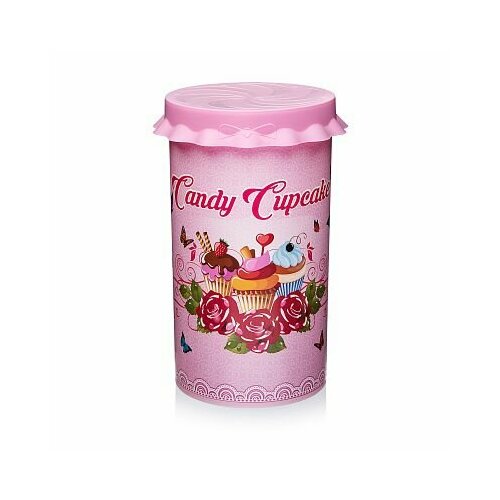 Контейнер elfplast "Candy" №3 круглый (розовый) 12х18.5 см 500