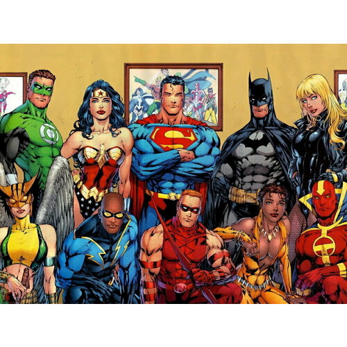 Плакат, постер на холсте Superhero DC/Супергерои/комиксы/мультфильмы. Размер 60 х 84 см