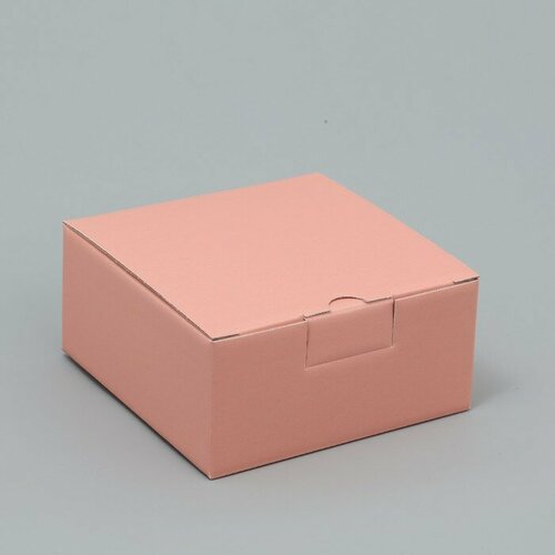 Коробка подарочная складная, упаковка, «Персиковая», 15 х 15 х 7 см