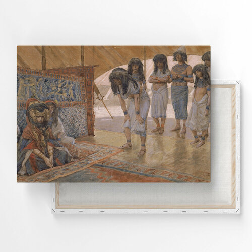 Картина на холсте, репродукция / Джеймс Тиссо - Sarai Is Taken to Pharaohs Palace / Размер 30 x 40 см