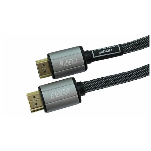 Кабель аудио-видео LAZSO WH-111-B HDMI (m)/HDMI (m) 0.5м. позолоч. конт. черный (WH-111(0,5M)-B)